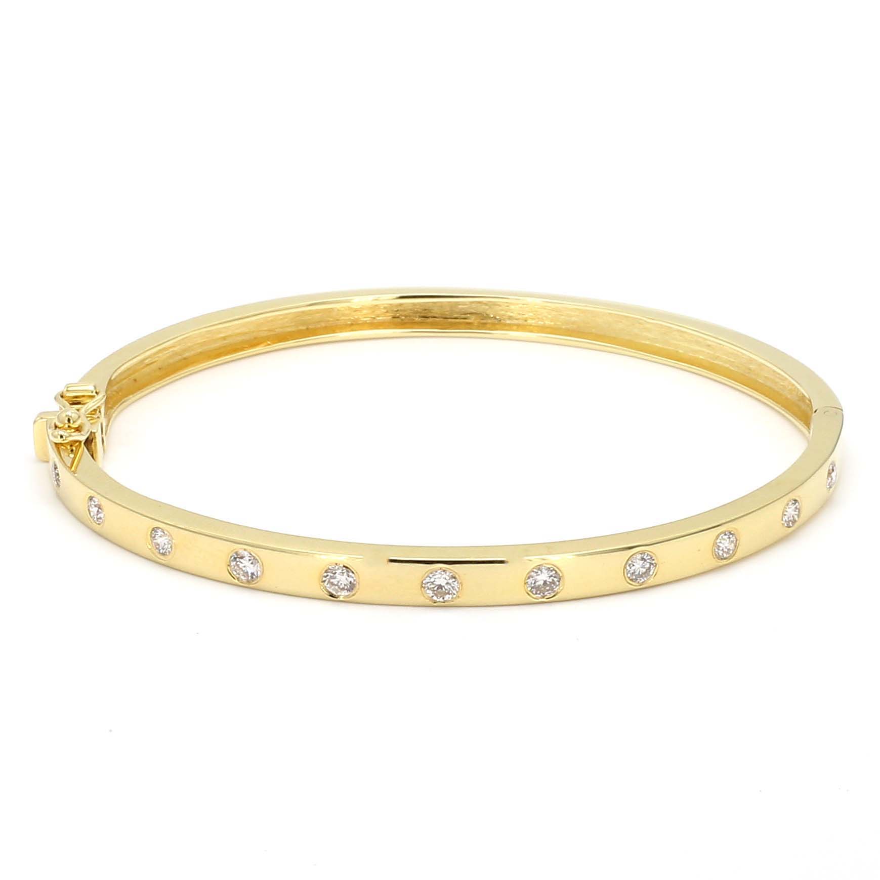 MB Essentials Diamond Station Hinge Bangle - Marcilla Bailey
