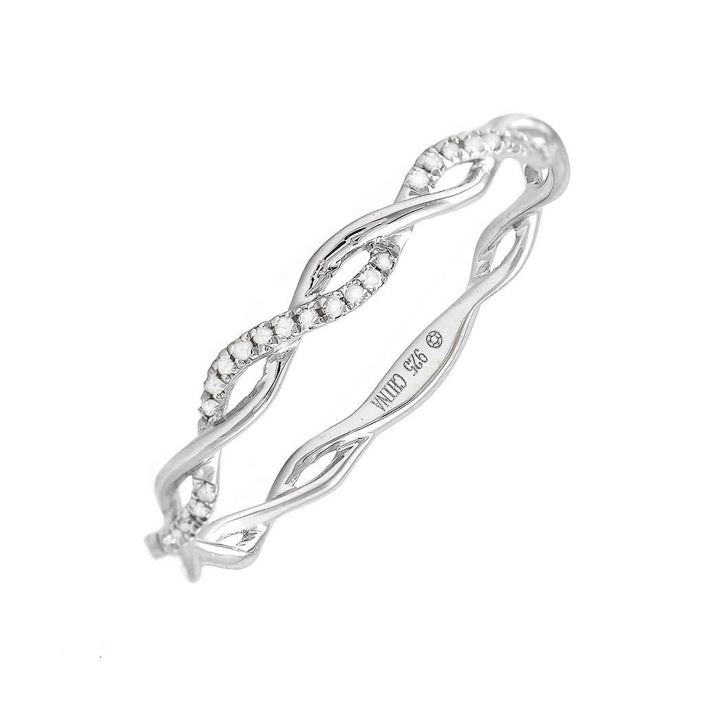Sterling Collection Diamond Infinity Twist Ring - Marcilla Bailey